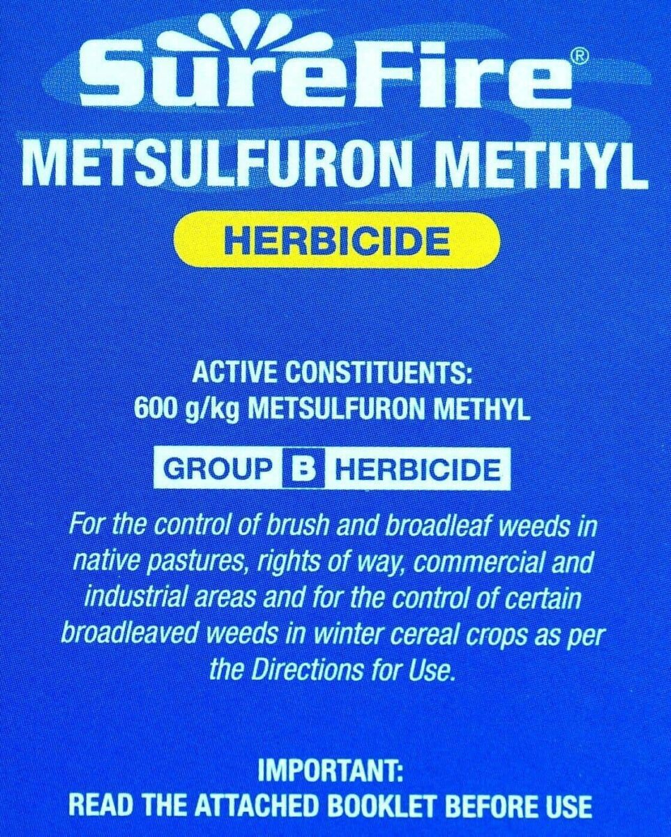 SUREFIRE Metsulfuron Methyl Herbicide 500g - Caloundra Produce and ...